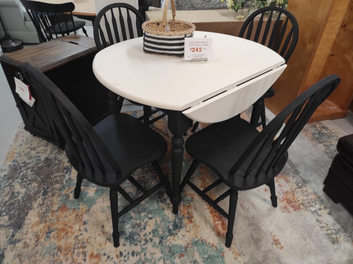 Black And White Painted Matte Table | Roth & Brader Furniture