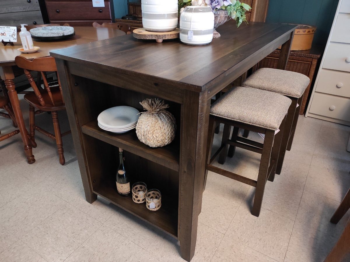 Space Saver: Brown Pub Table Set | Roth & Brader Furniture