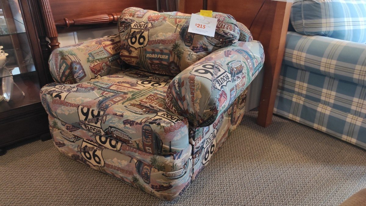 Unique! Route 66 Upholstered Chair & Ottoman | Roth & Brader Furniture