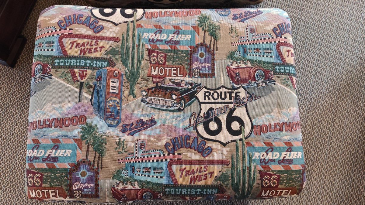 Unique! Route 66 Upholstered Chair & Ottoman | Roth & Brader Furniture