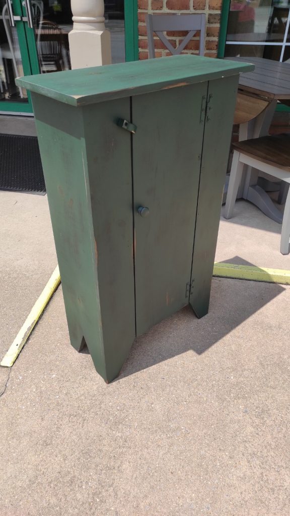 RUSTIC GREEN STORAGE CABINET