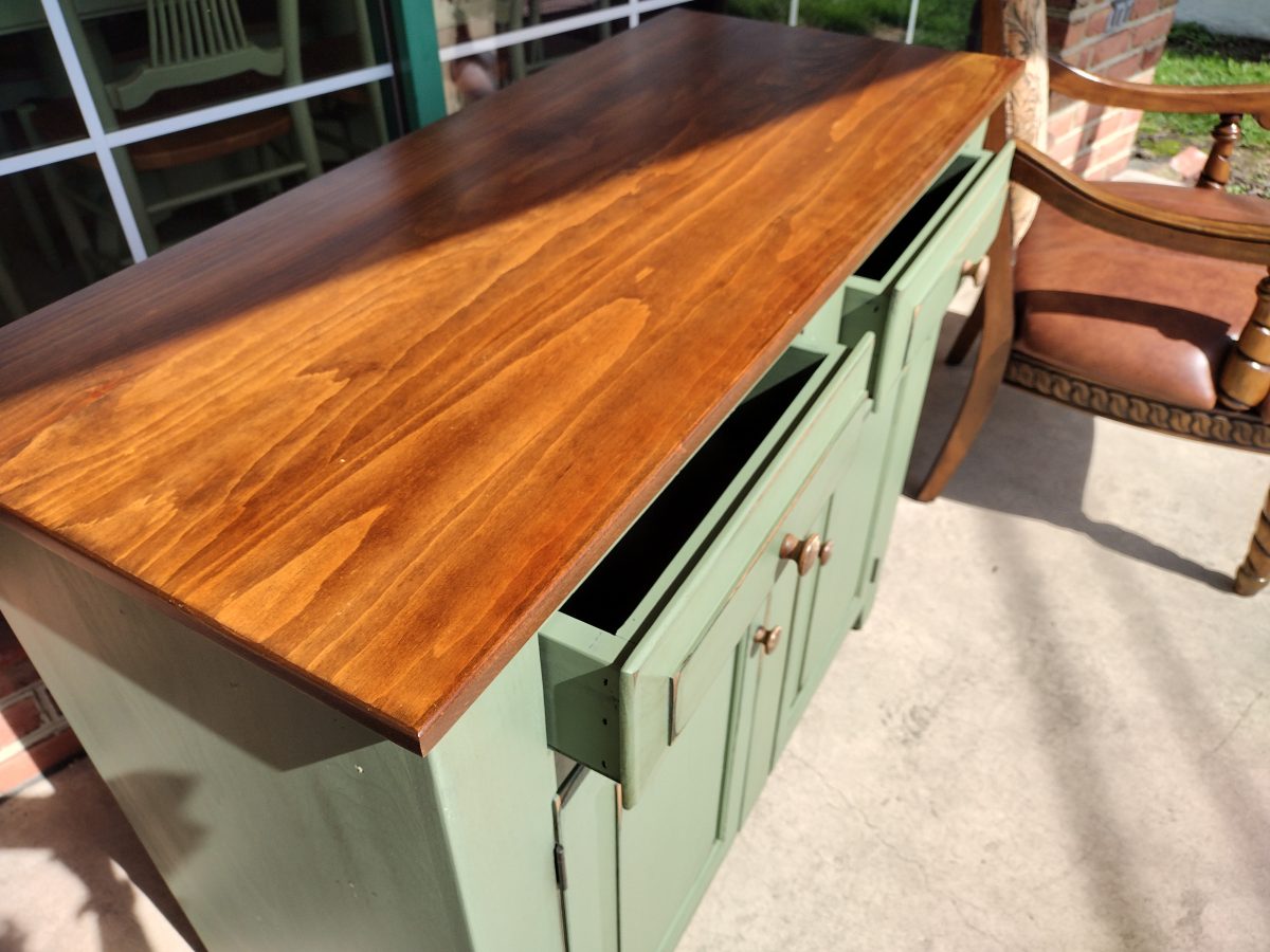 FARMHOUSE GREEN BUFFET CABINET