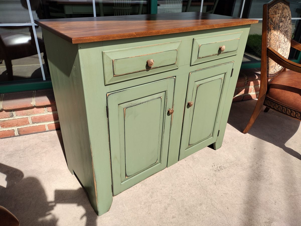 FARMHOUSE GREEN BUFFET CABINET