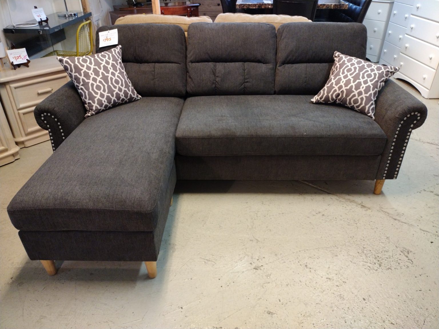 Small Scale Sectional W/ Chaise End | Roth & Brader Furniture