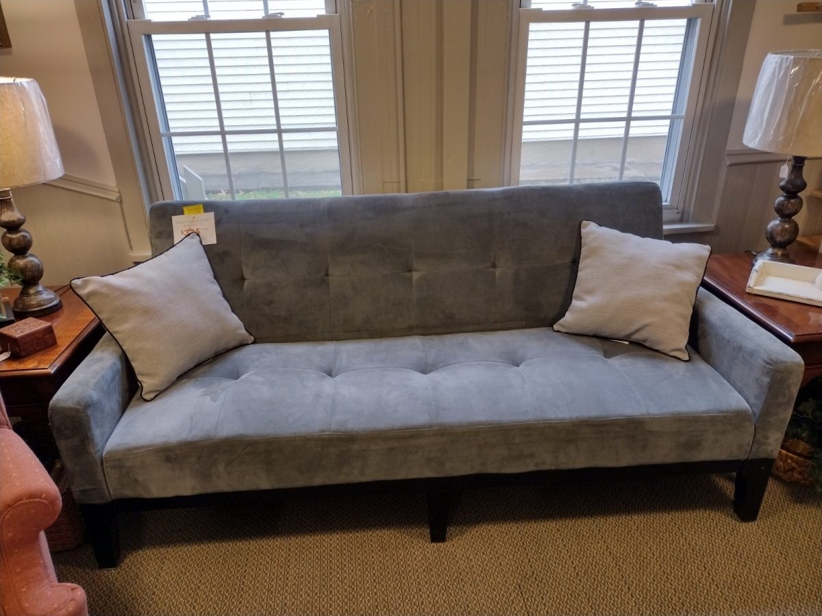 Blue Convertible Fold Flat Sofa | Roth & Brader Furniture