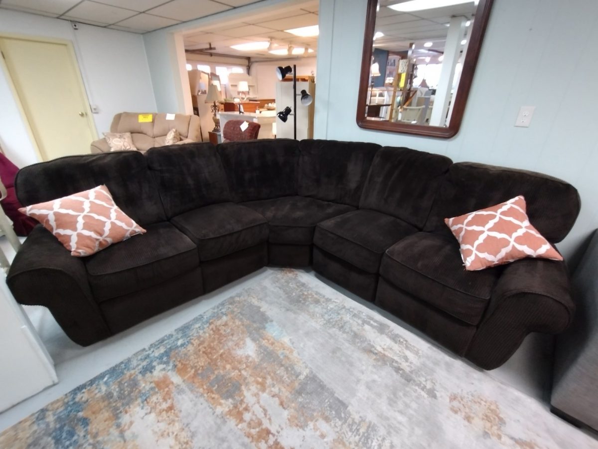 Brown Corduroy Sectional | Roth & Brader Furniture