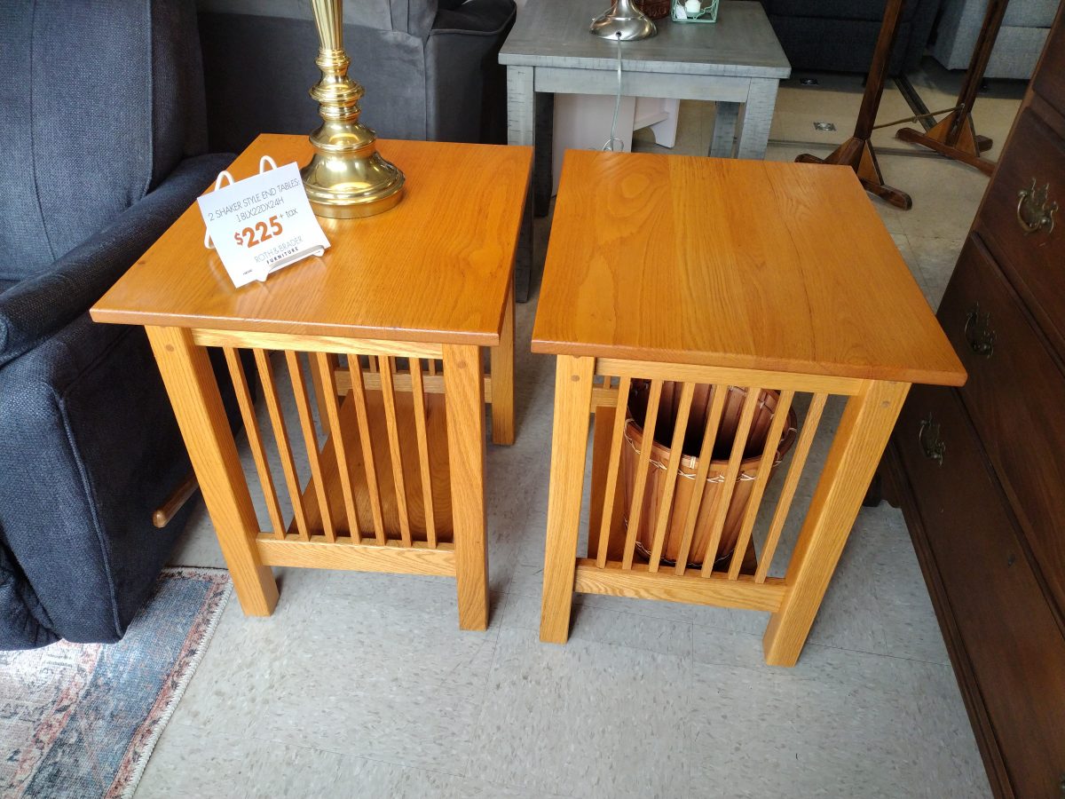 2 Shaker Style End Tables | Roth & Brader Furniture