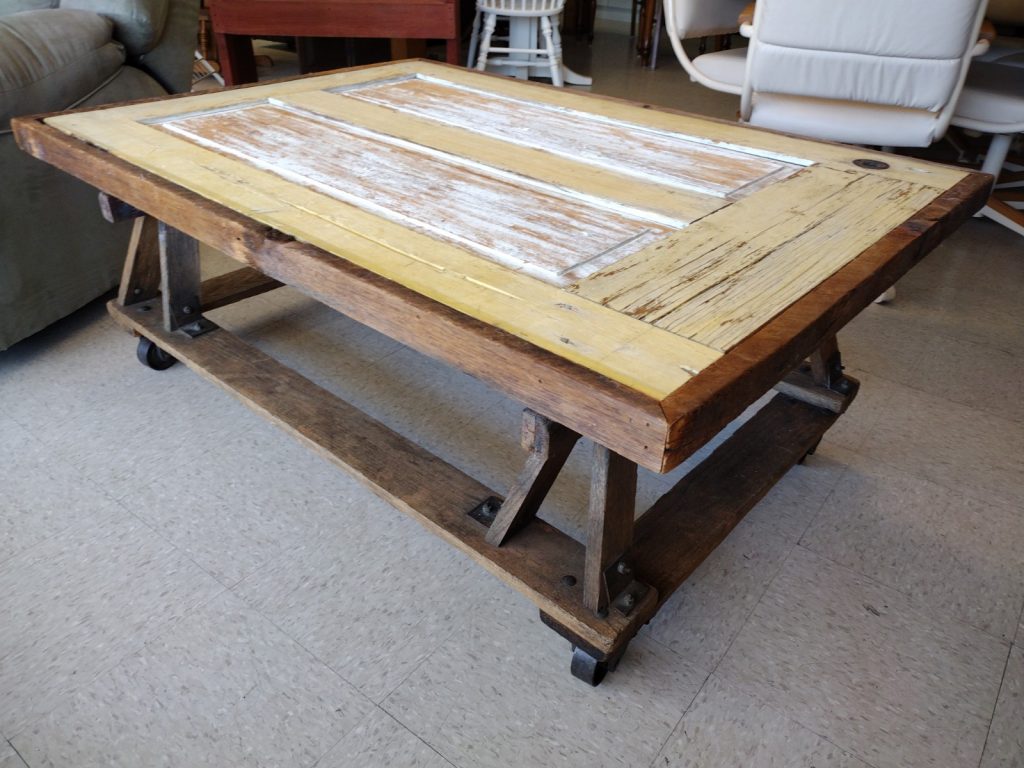 Farmhouse Style Coffee Table On Casters | Roth & Brader Furniture