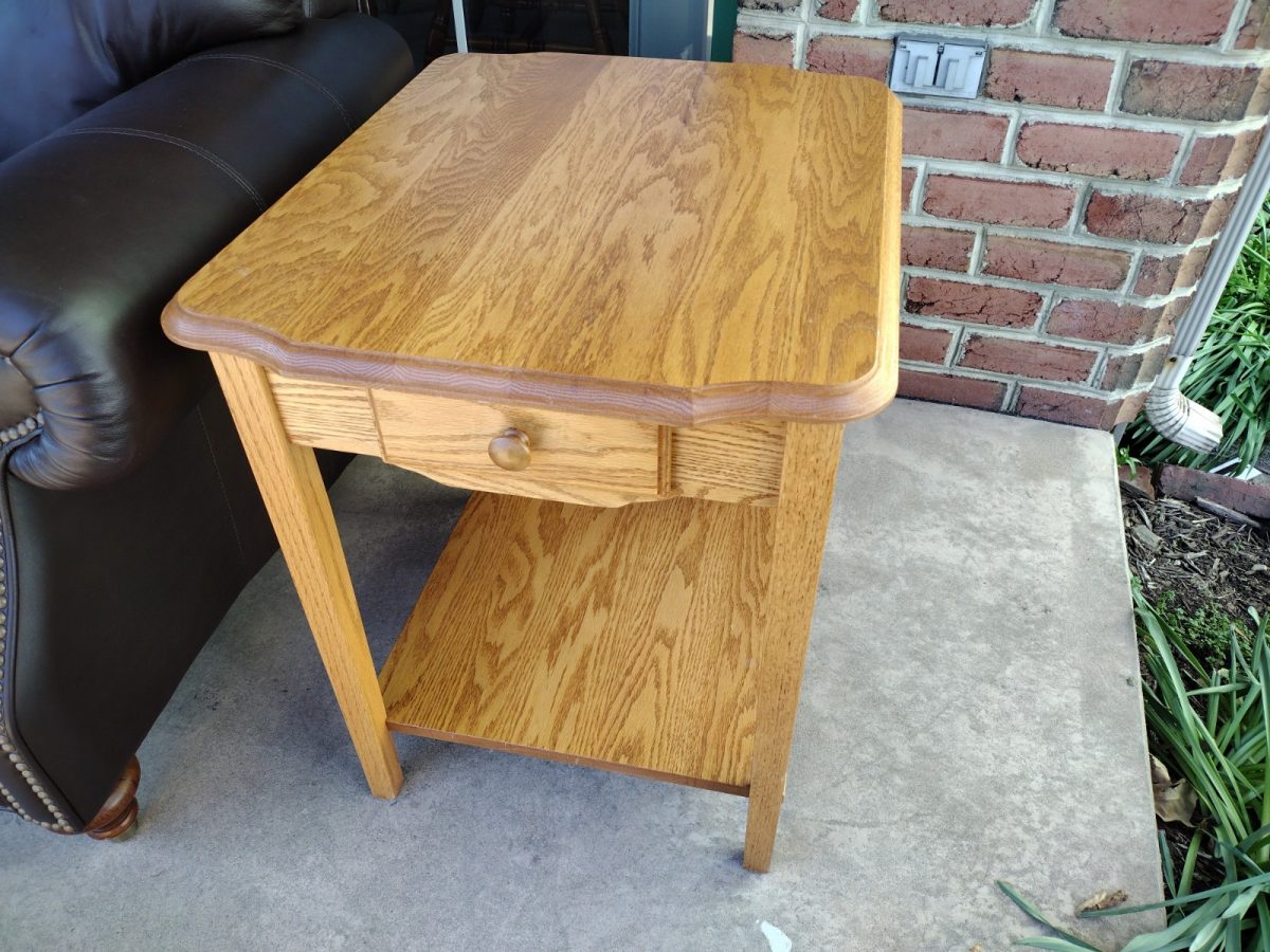 Real Wood Oak End Table W Drawer | Roth & Brader Furniture