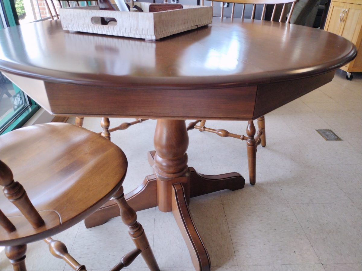 Dark Cherry Table W/4 Chairs & 2 Boards | Roth & Brader Furniture