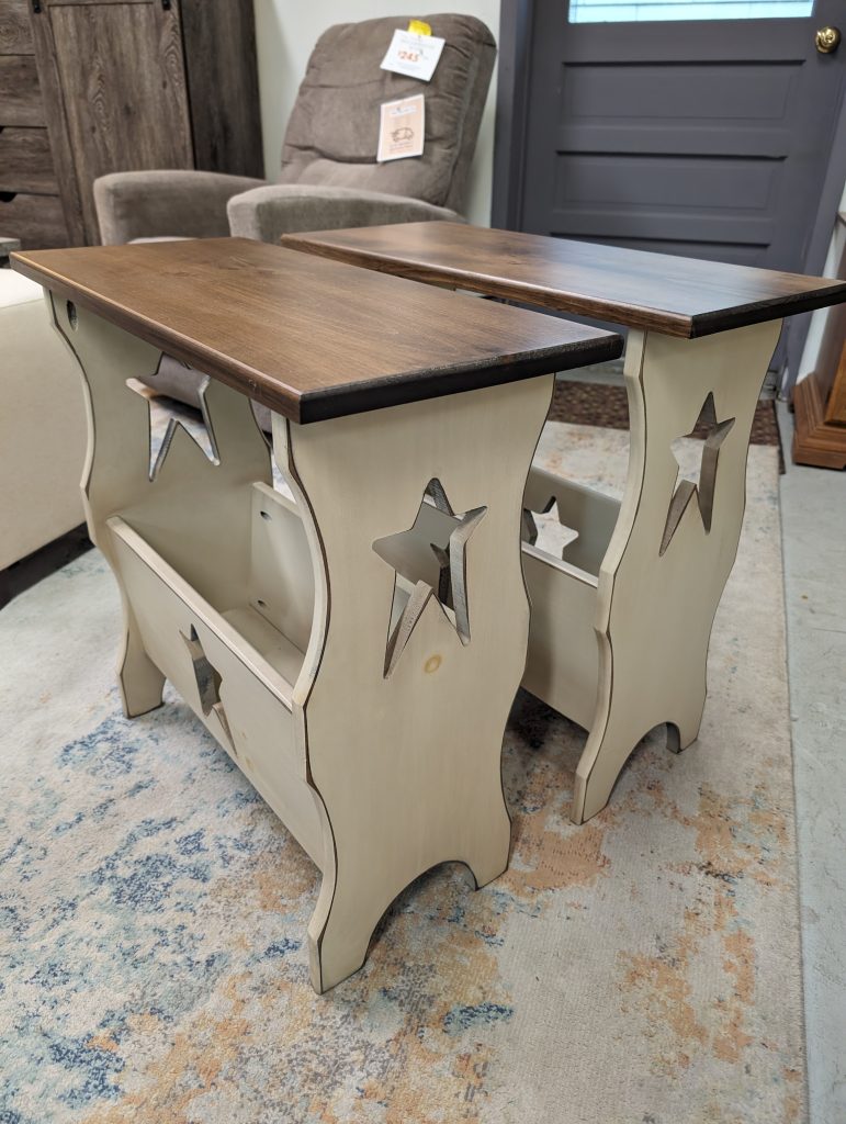 Narrow Antique White Magazine End Table | Roth & Brader Furniture