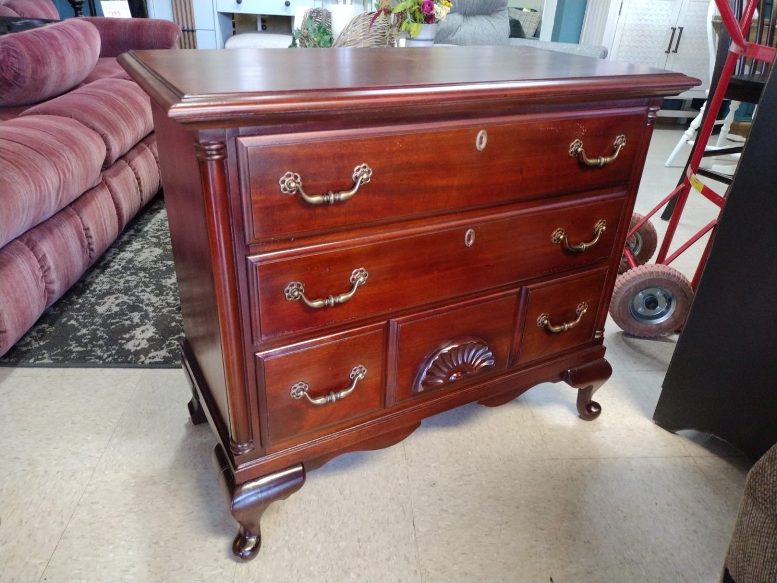 Mahogany Chest W/ Three Drawers By Permacraft | Roth & Brader Furniture