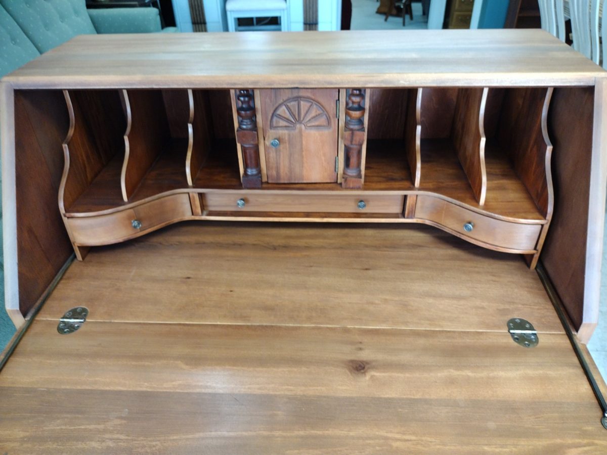 Natural Finish Slant Front Secretary Desk | Roth & Brader Furniture