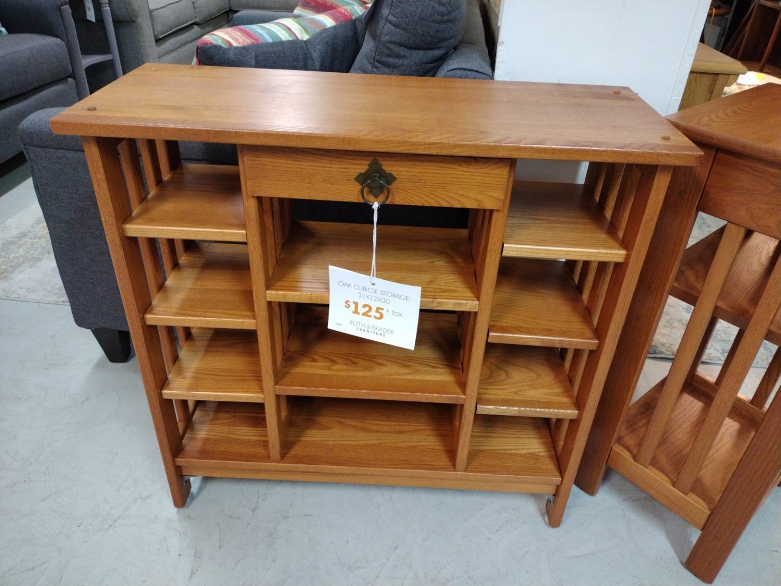 Oak Cubicle Storage | Roth & Brader Furniture