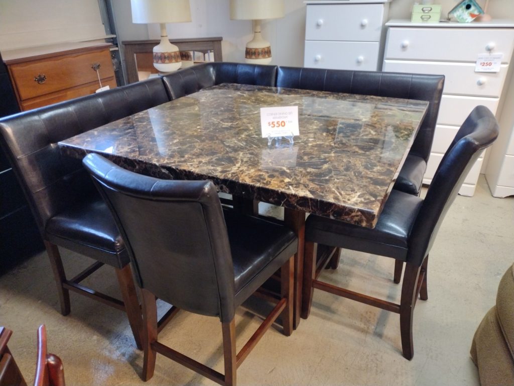 Black Corner Table & Chair Set | Roth & Brader Furniture