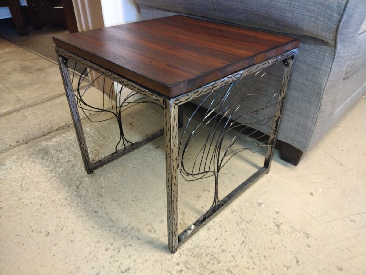 Metal Tree Themed End Table | Roth & Brader Furniture