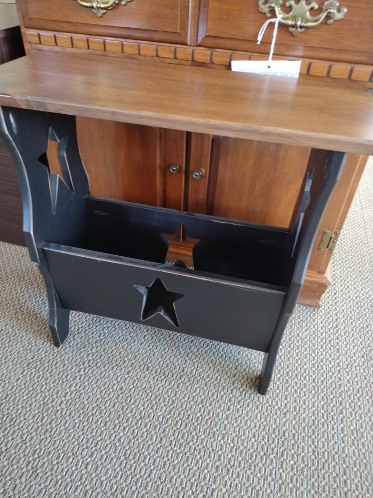 Narrow Black Magazine End Table | Roth & Brader Furniture