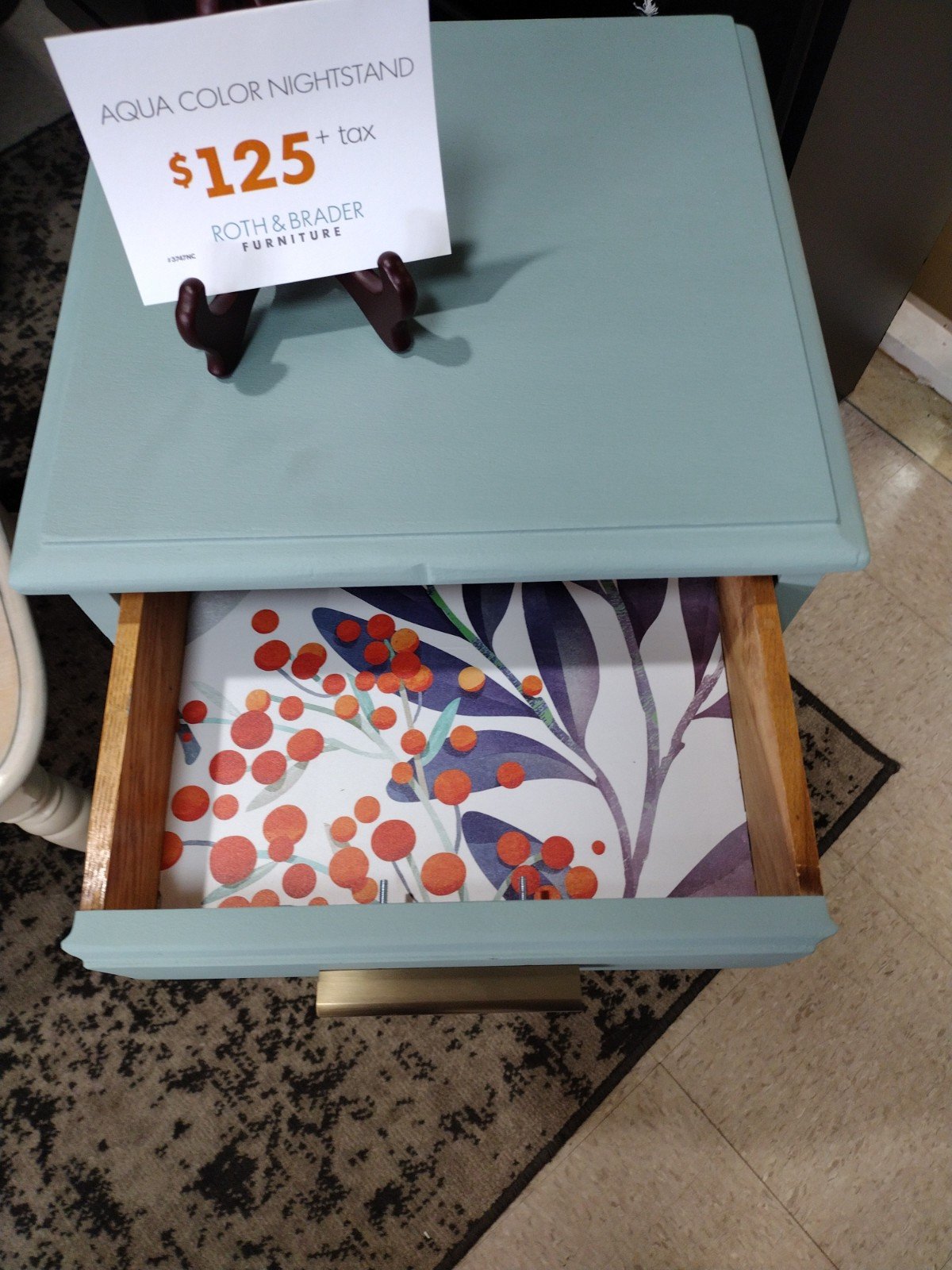 Aqua Color Nightstand | Roth & Brader Furniture