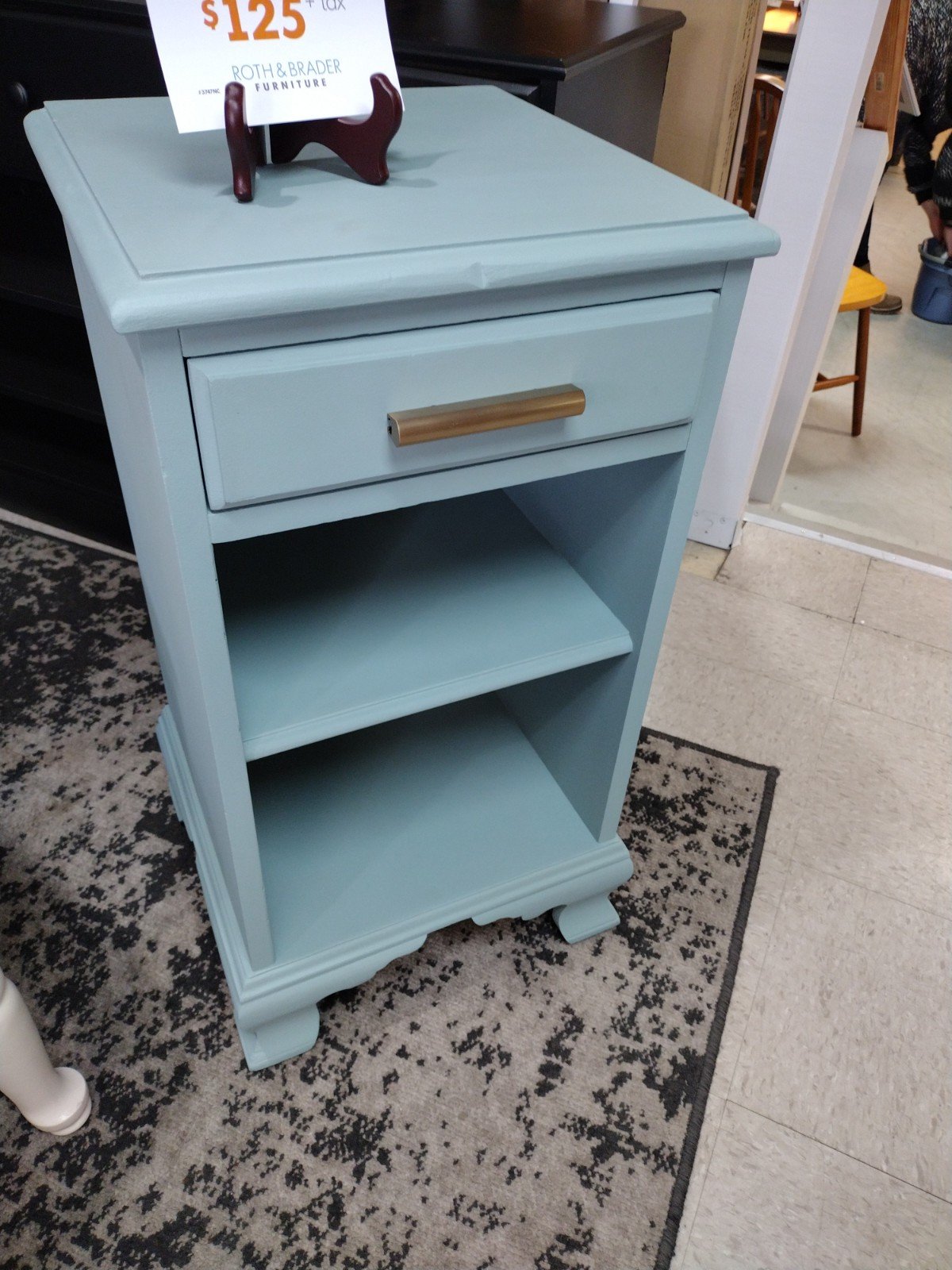 Aqua Color Nightstand | Roth & Brader Furniture