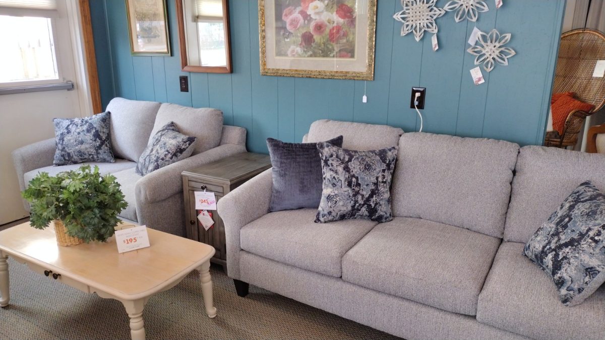 New! Pepper Gray Sofa and Loveseat Set | Roth & Brader Furniture