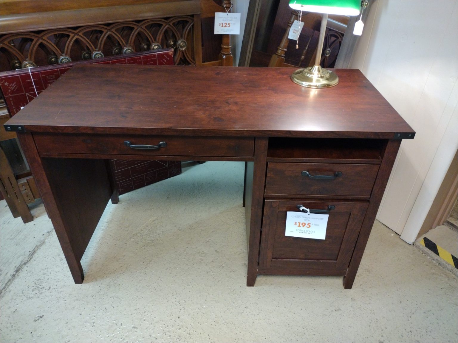 Cherry Finish Laminate Desk | Roth & Brader Furniture