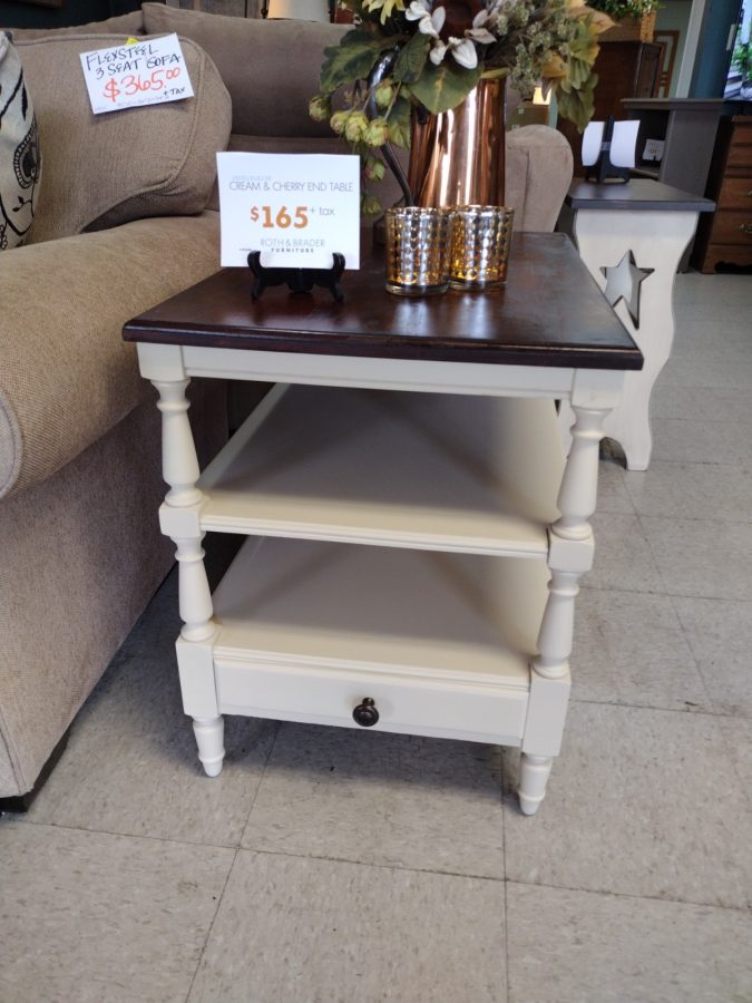 Cream Color End Table | Roth & Brader Furniture