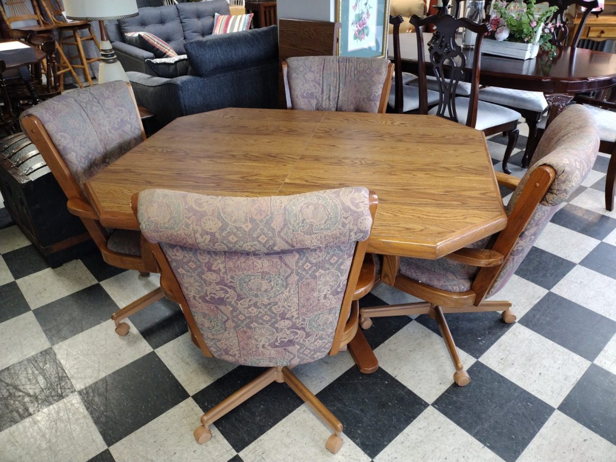 Formica Table, 4 Chairs + Board | Roth & Brader Furniture