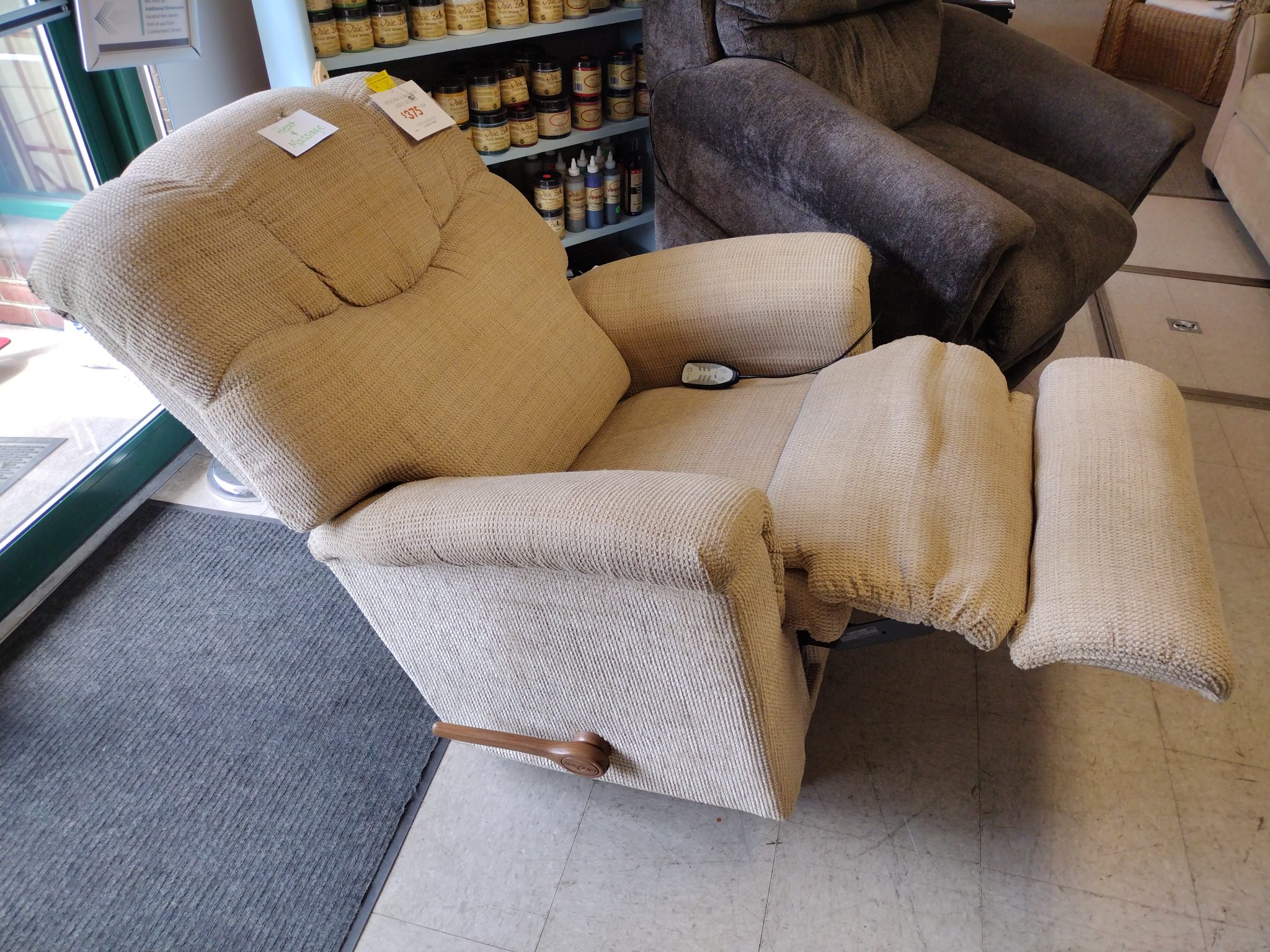 Beige Heat and Massage LAZBOY Recliner | Roth & Brader Furniture