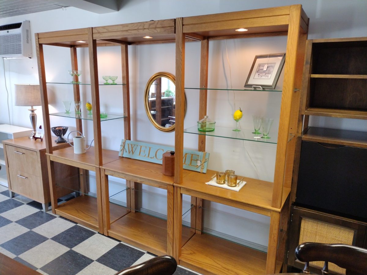 Oak Display Unit with Lights | Roth & Brader Furniture