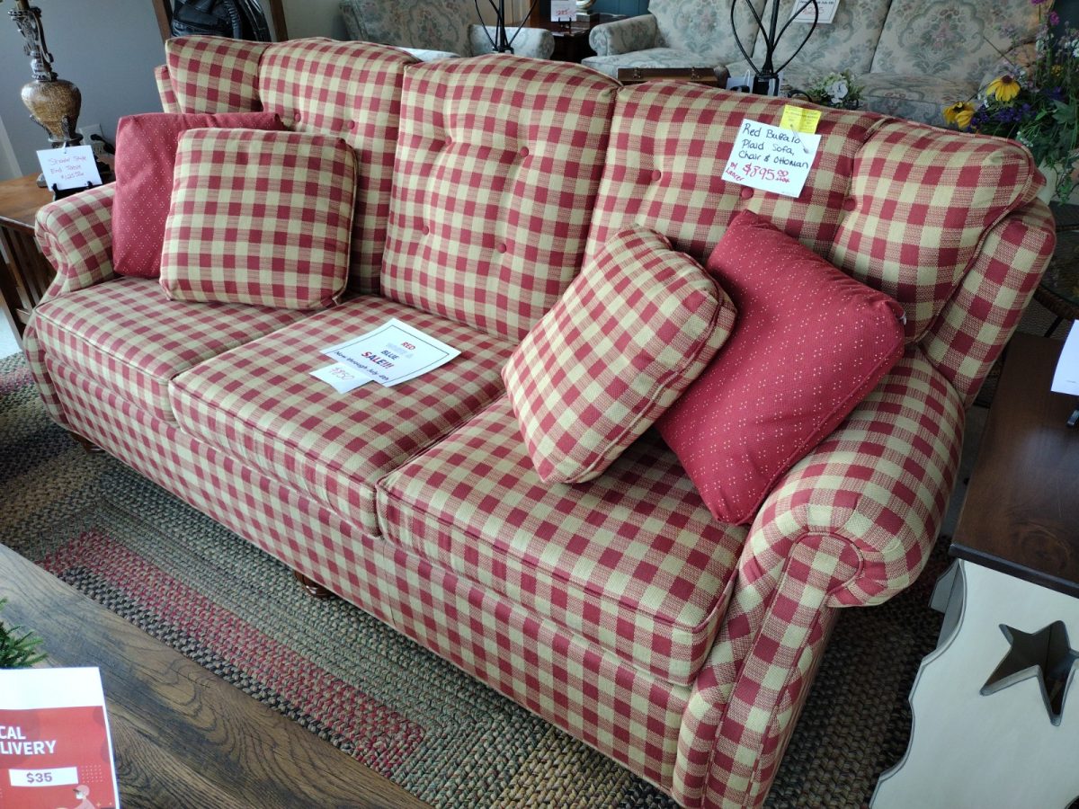 Red Buffalo Plaid Sofa & Chair by Lancer | Roth & Brader Furniture