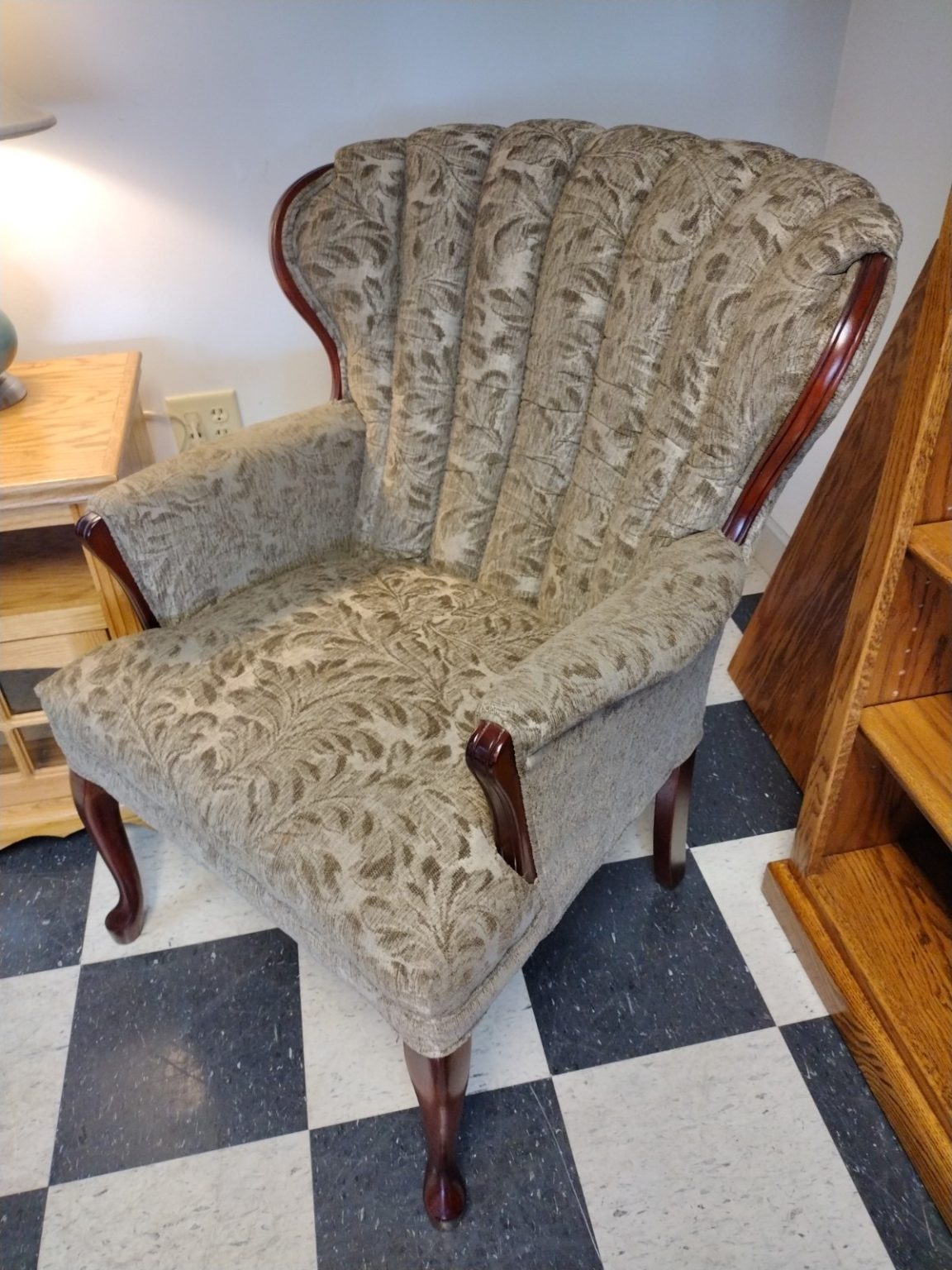 Taupe Channel Back Chair | Roth & Brader Furniture