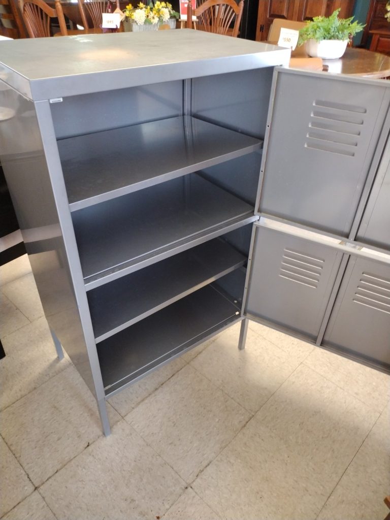 Gray Metal Locker with Key | Roth & Brader Furniture