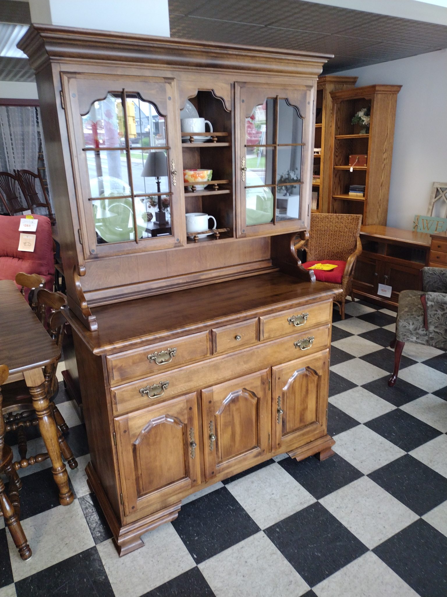 Temple Stuart Dark Maple Dining Hutch | Roth & Brader Furniture