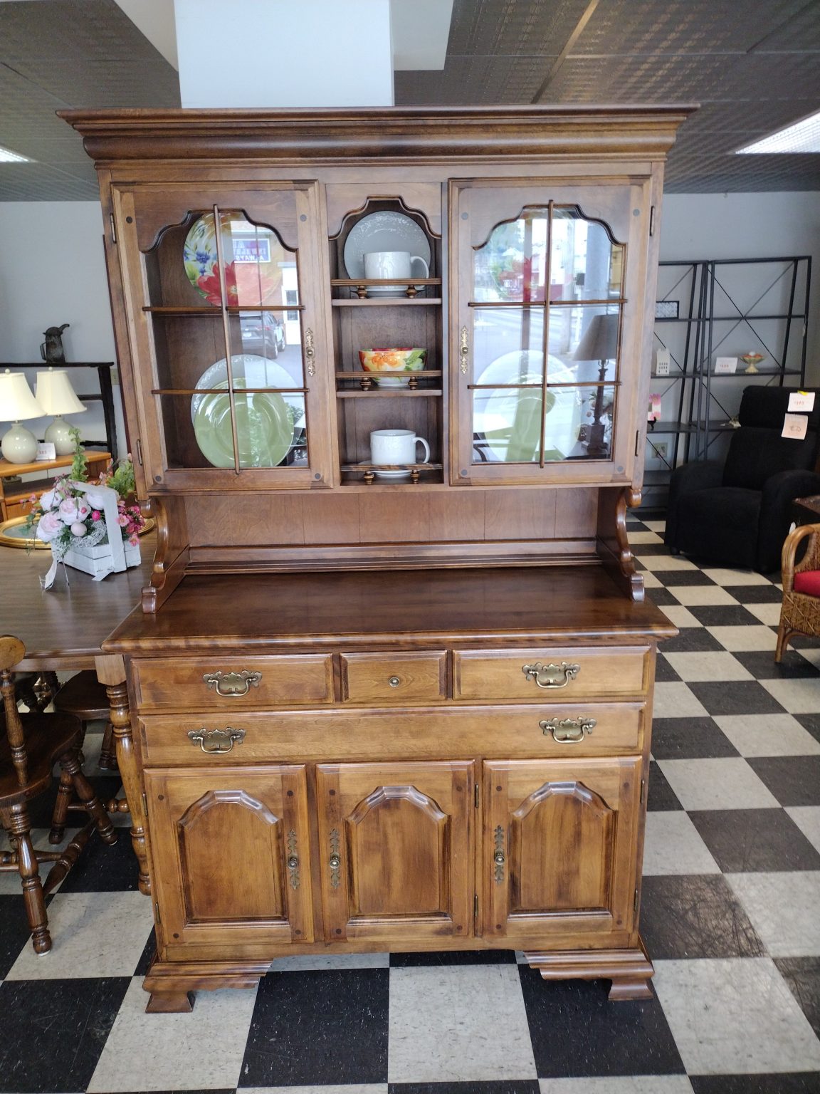 Temple Stuart Dark Maple Dining Hutch | Roth & Brader Furniture