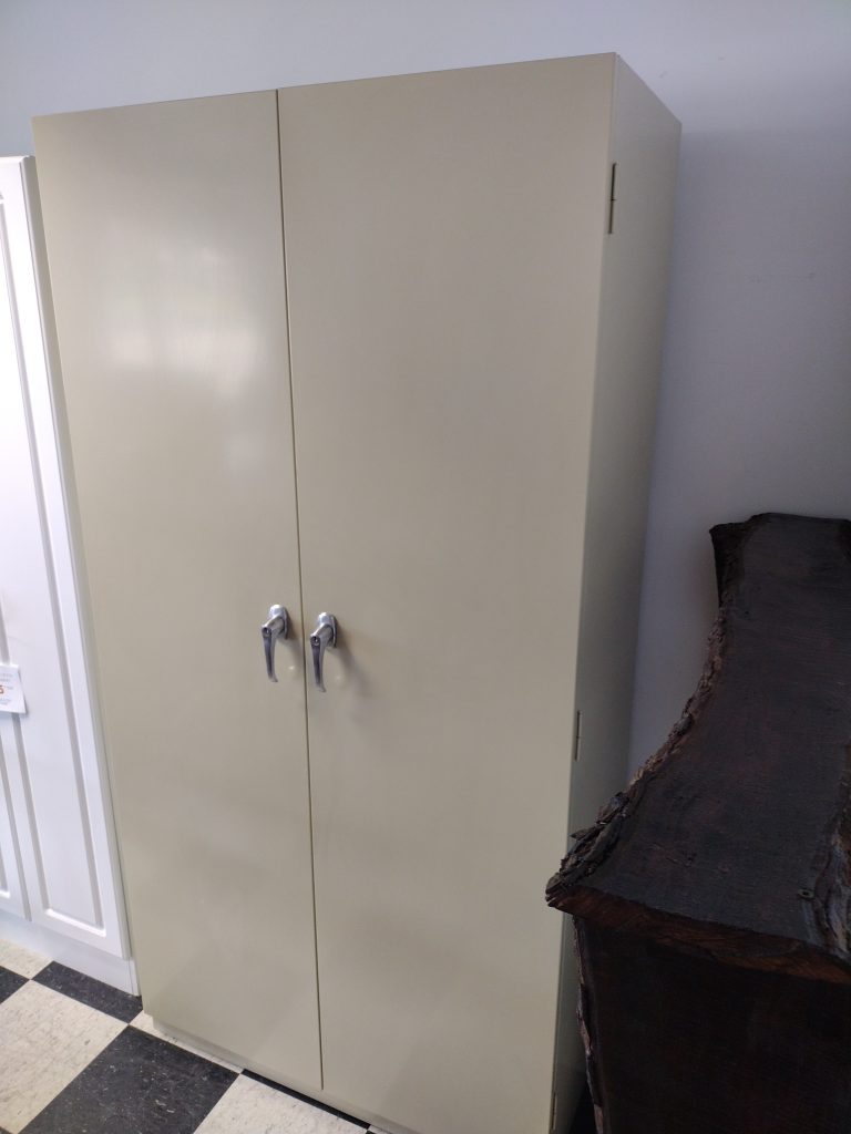 Metal Almond Color Utility Cabinet | Roth & Brader Furniture