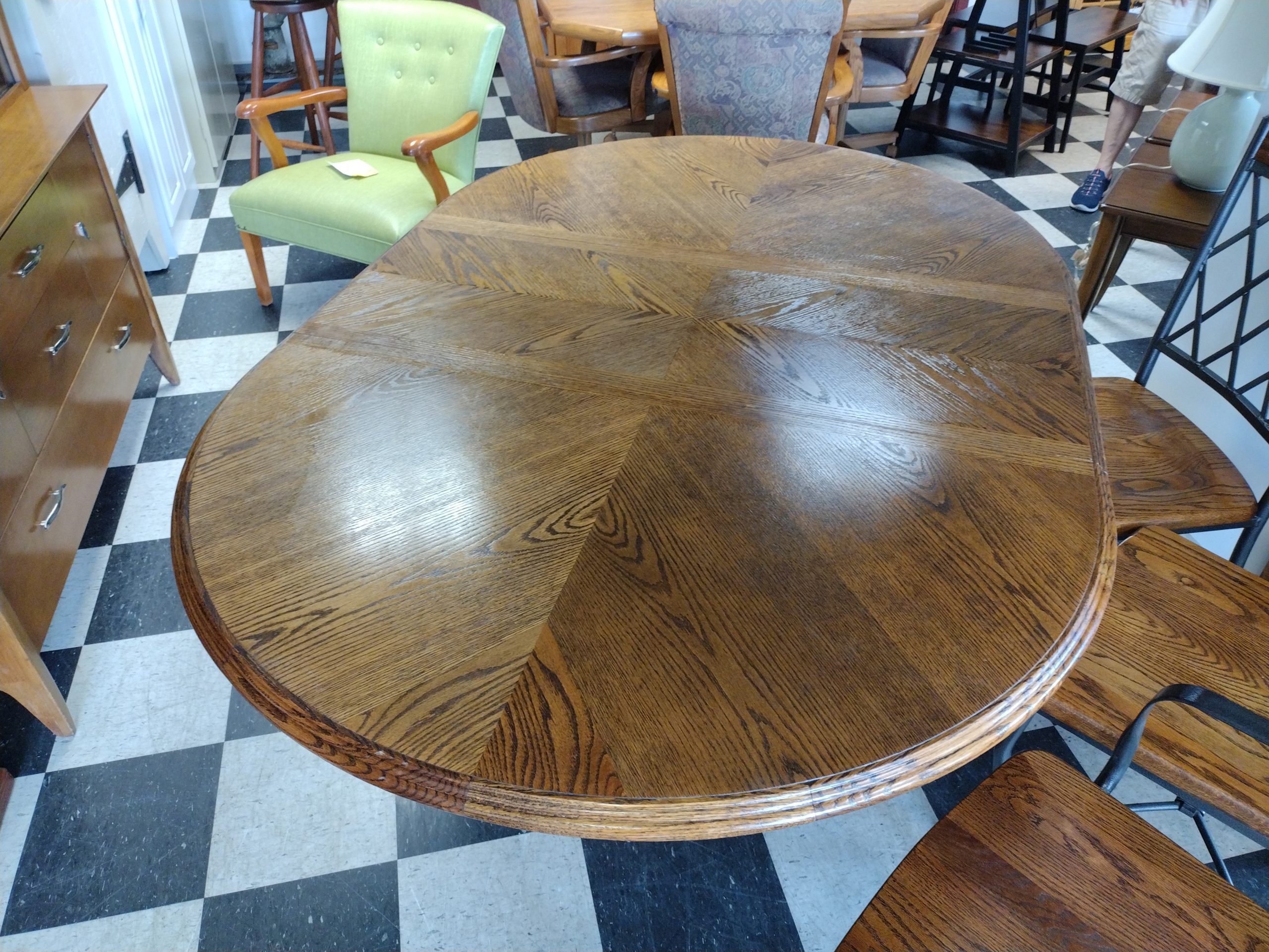 Oak & Metal Table Set | Roth & Brader Furniture
