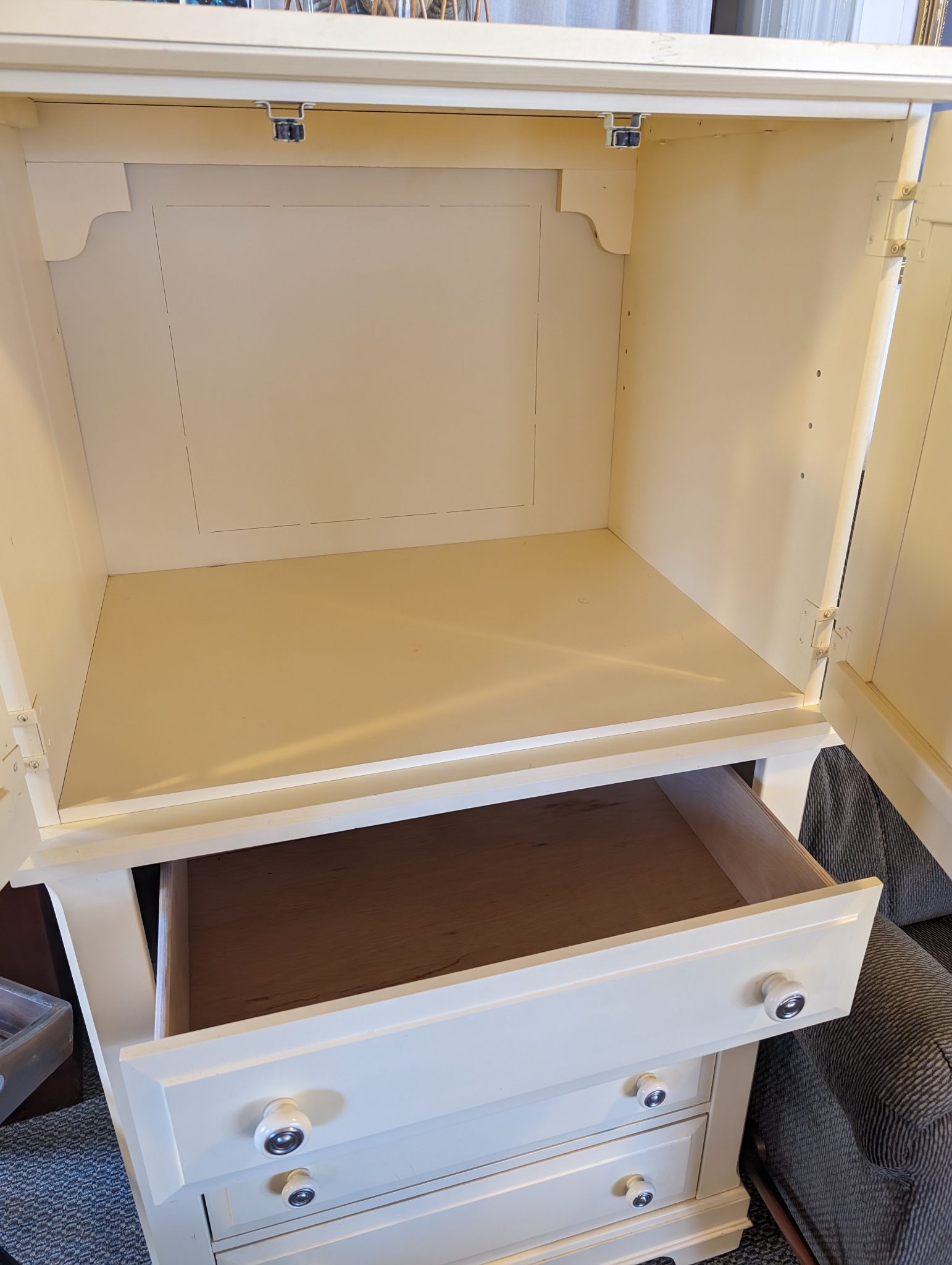 Cream Color Painted Armoire | Roth & Brader Furniture