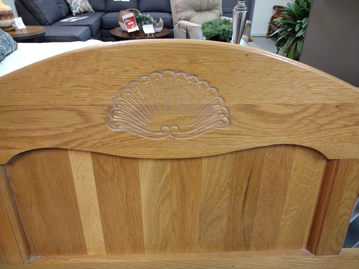 Queen Size Oak Headboard and Rail Set | Roth & Brader Furniture