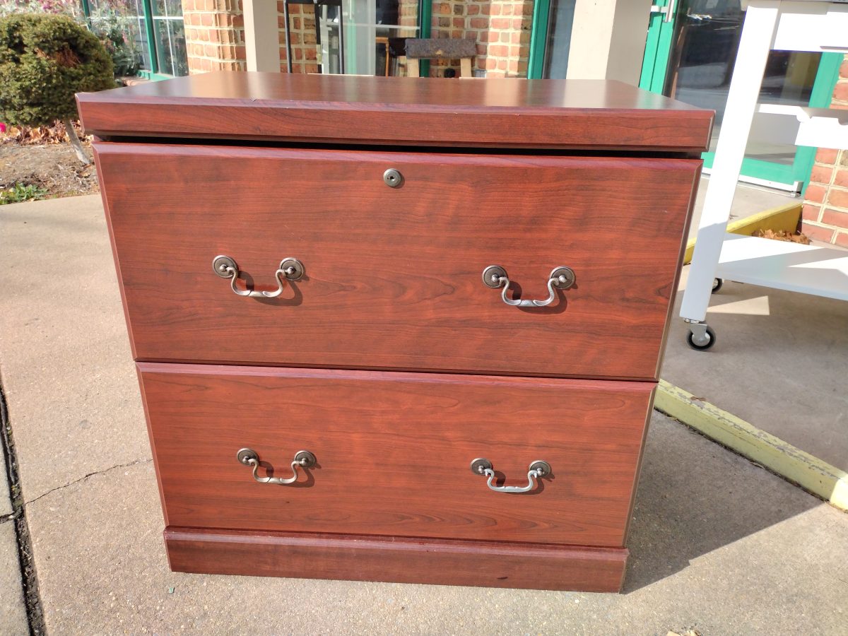Cherry Finish Laminated Filing Cabinet | Roth & Brader Furniture