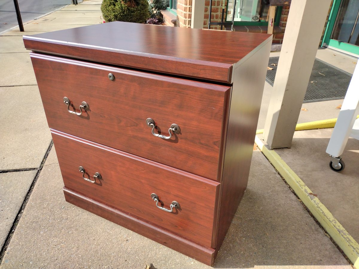 Cherry Finish Laminated Filing Cabinet | Roth & Brader Furniture