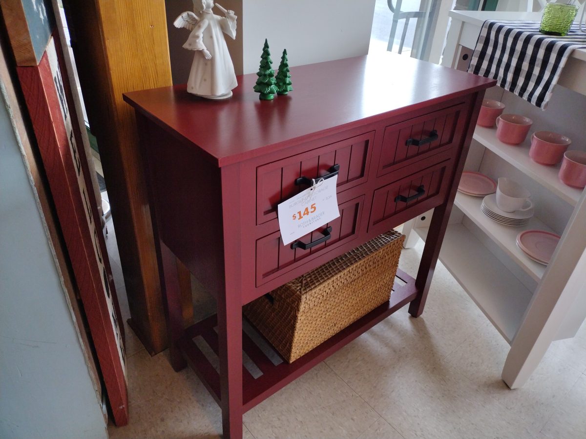 Red Entry Cabinet w/ Storage | Roth & Brader Furniture
