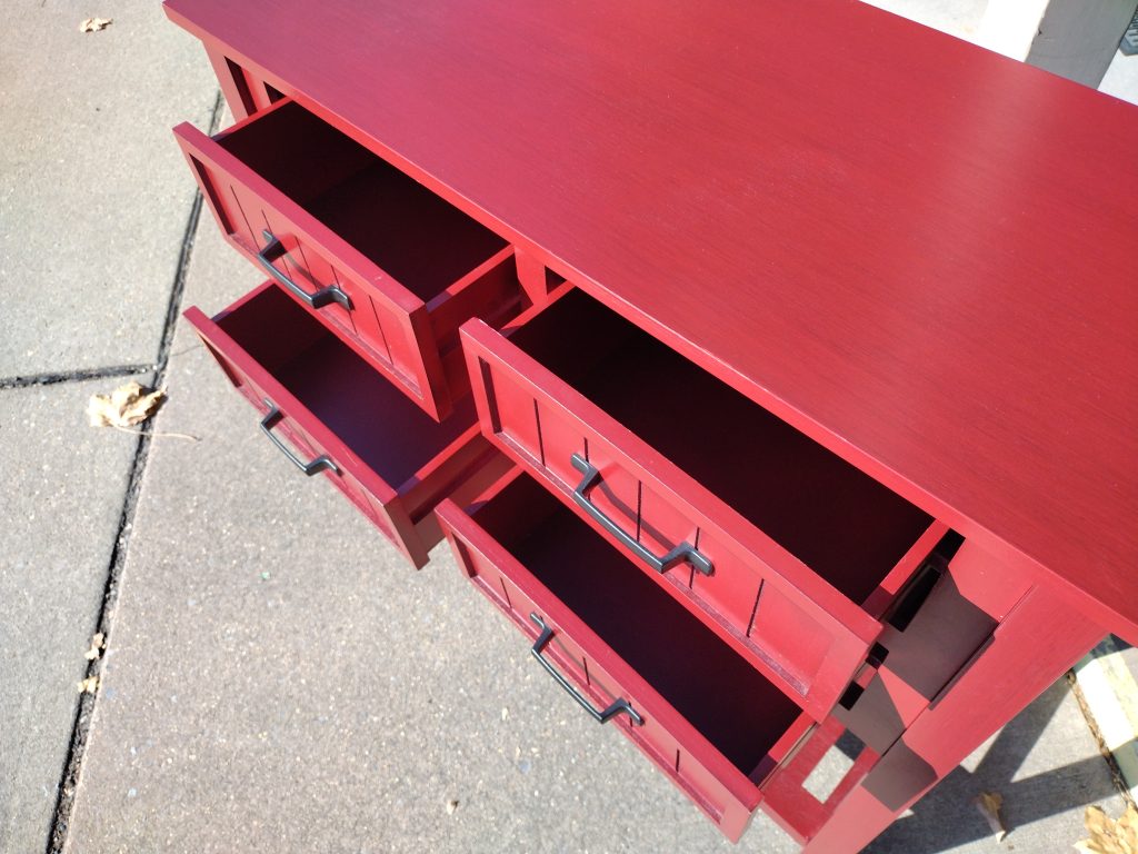 Red Entry Cabinet w/ Storage | Roth & Brader Furniture