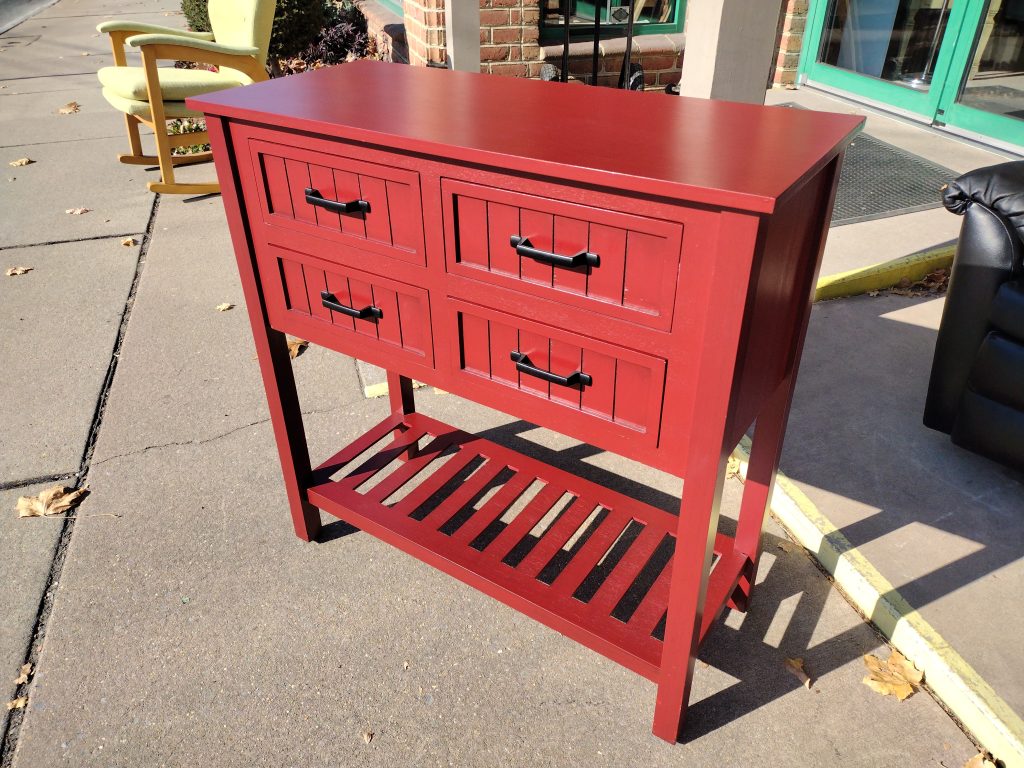 Red Entry Cabinet w/ Storage | Roth & Brader Furniture