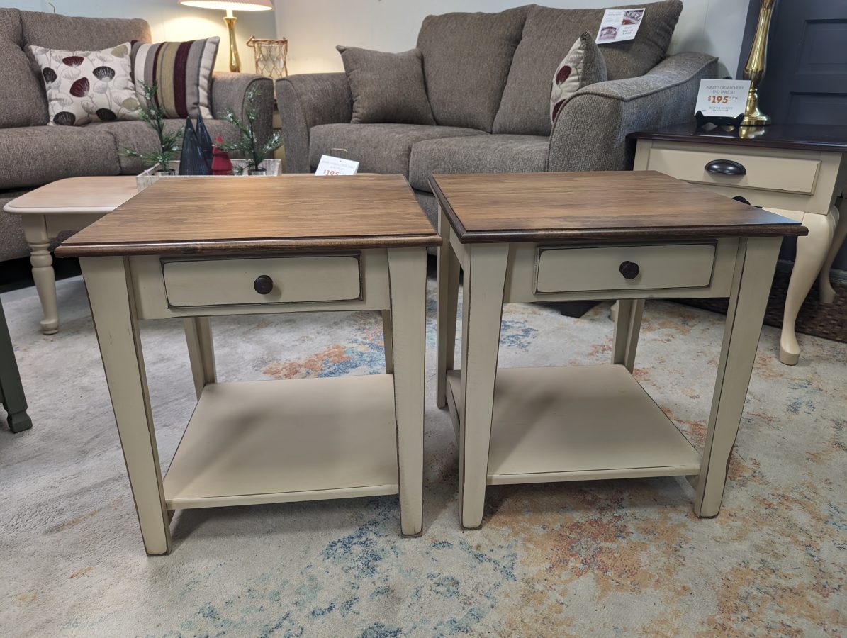 Antique White End Table Set | Roth & Brader Furniture