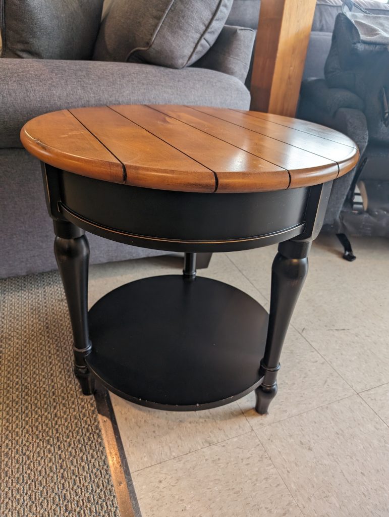 Round Two-Tone Accent Table | Roth & Brader Furniture