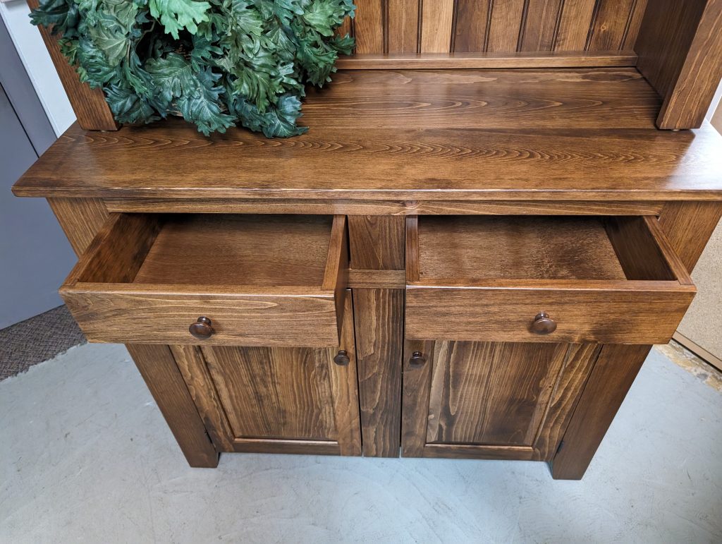 Real Wood! Walnut Stain Display w Storage | Roth & Brader Furniture