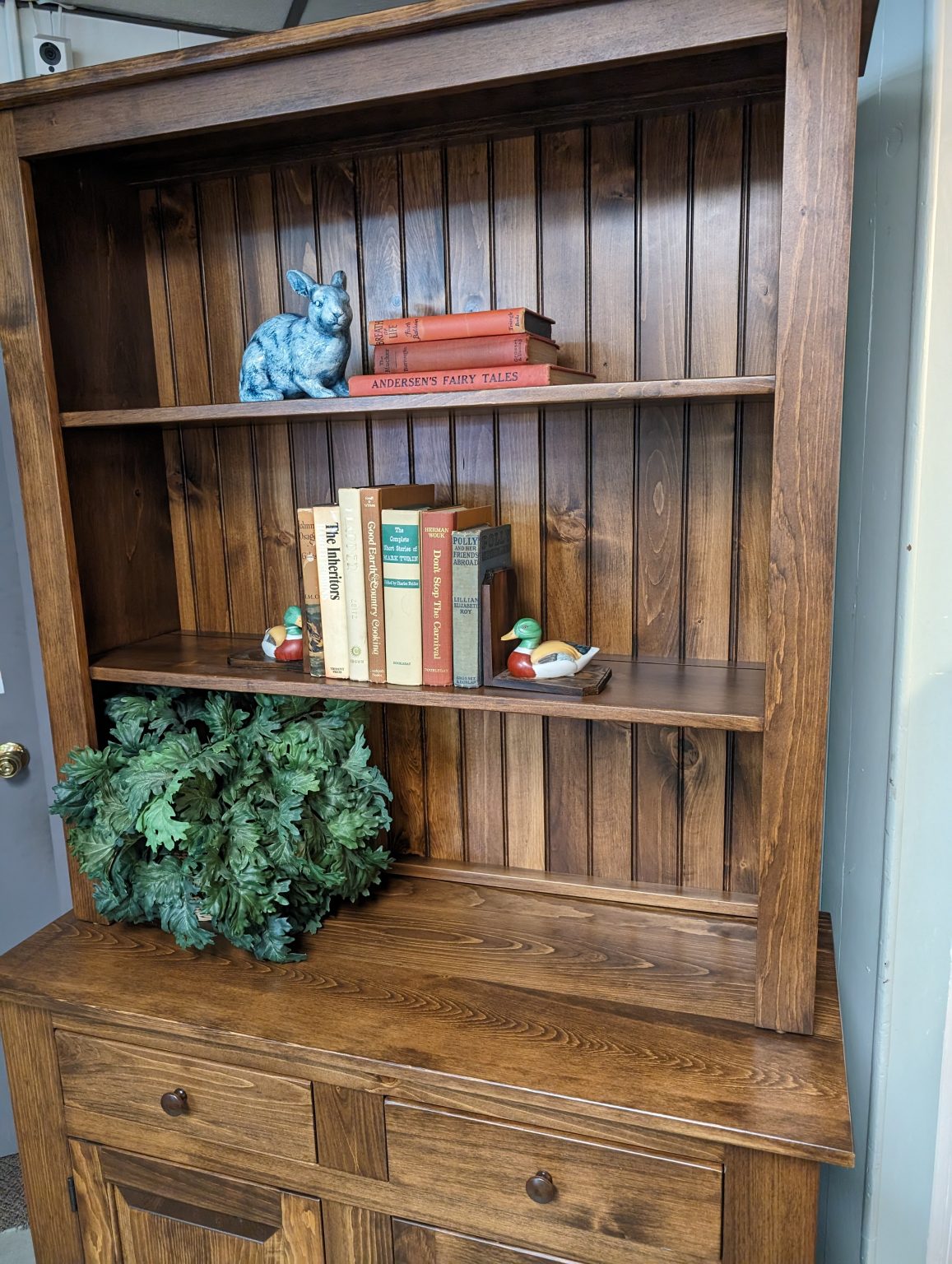 Real Wood! Walnut Stain Display w Storage | Roth & Brader Furniture