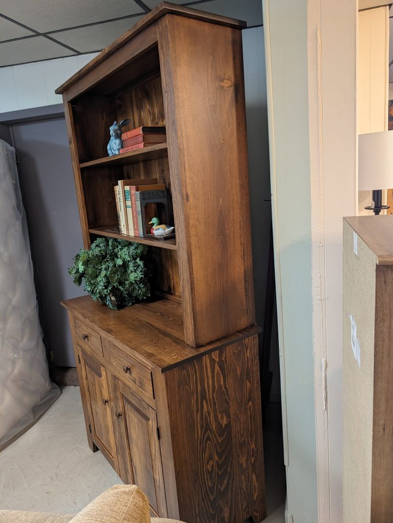 Real Wood! Walnut Stain Display w Storage | Roth & Brader Furniture