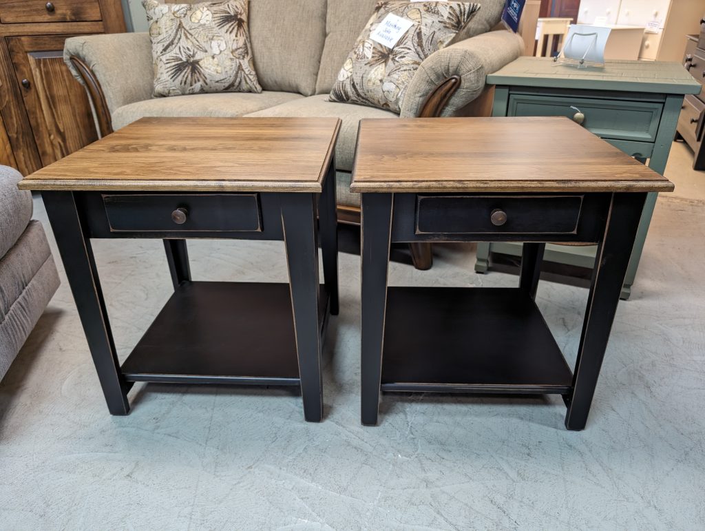 Real Wood! Black End Table Set | Roth & Brader Furniture