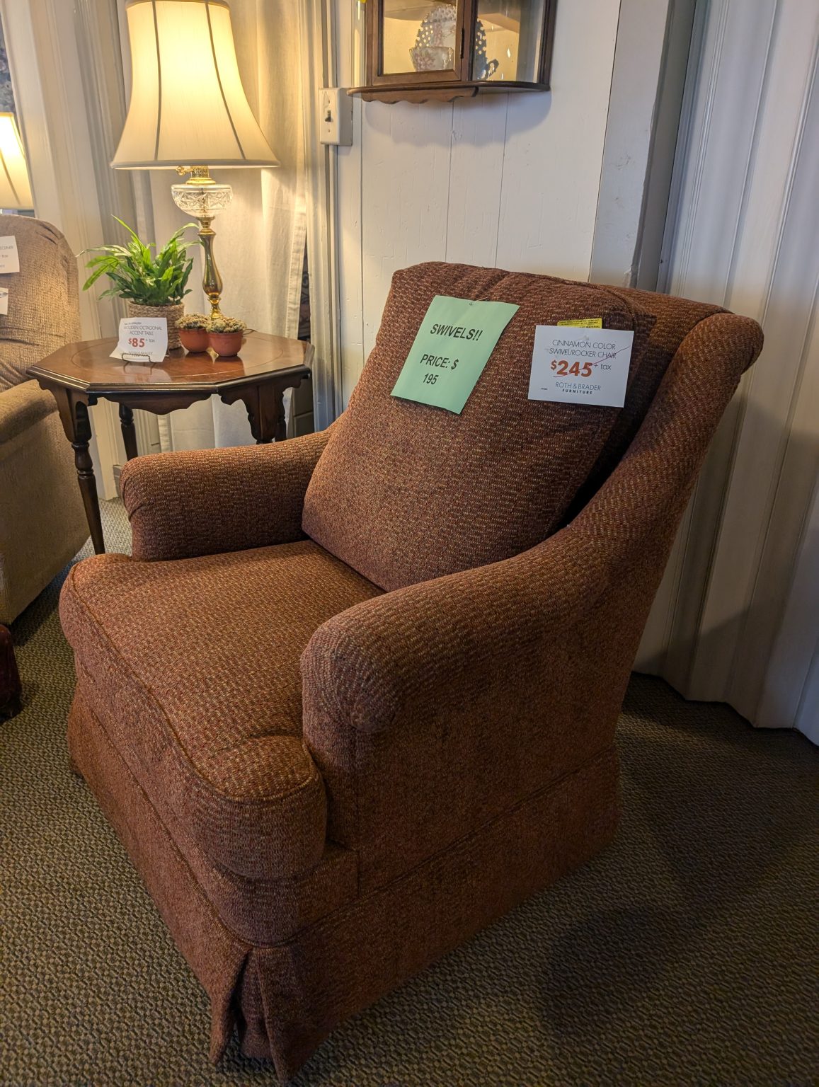 Cinnamon Color Swivel/Rocker Chair | Roth & Brader Furniture